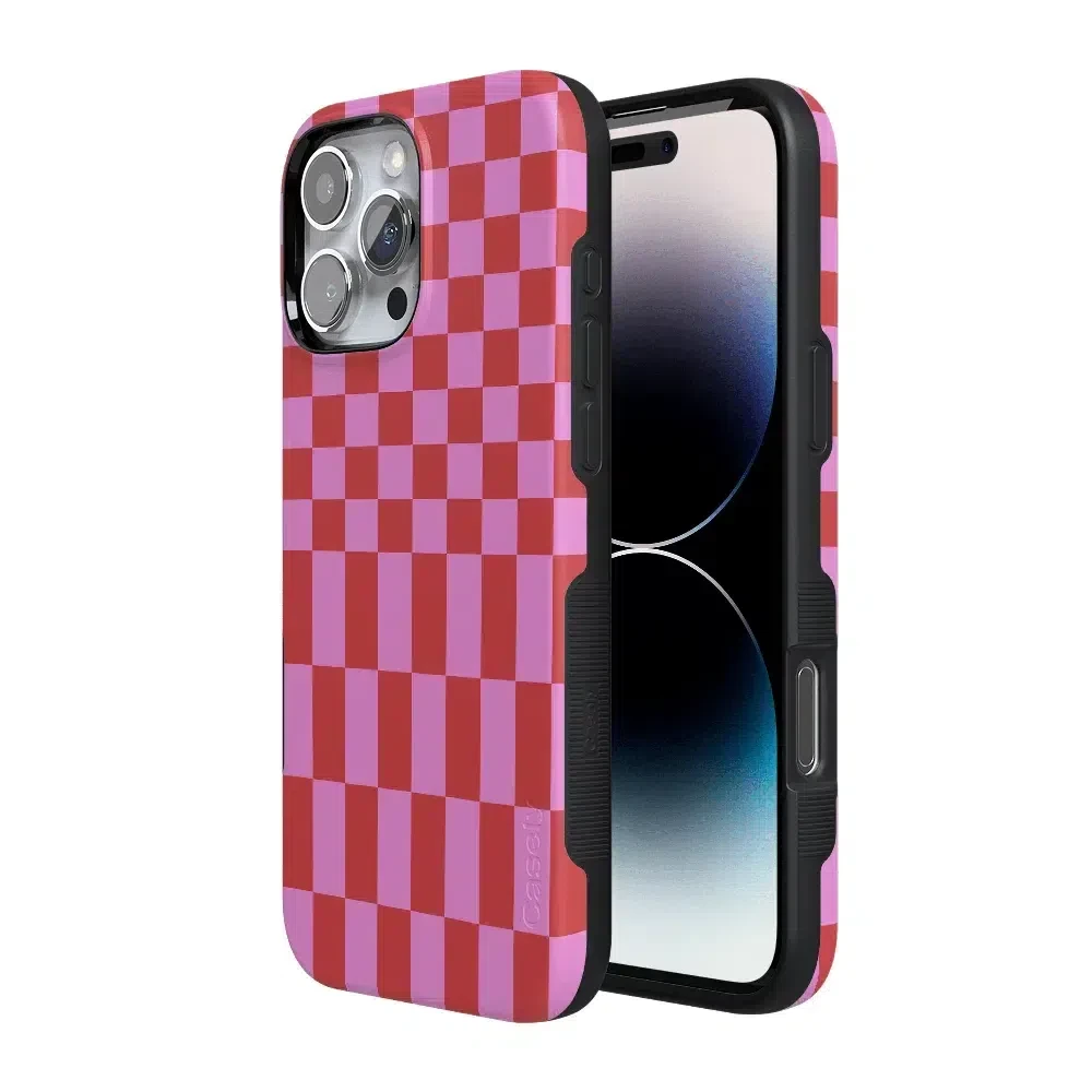 Vibe Check Pink Checkerboard Case | Casely