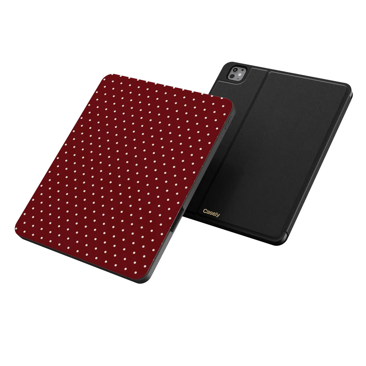 On the Dot Maroon Polka Dot iPad Case | Casely