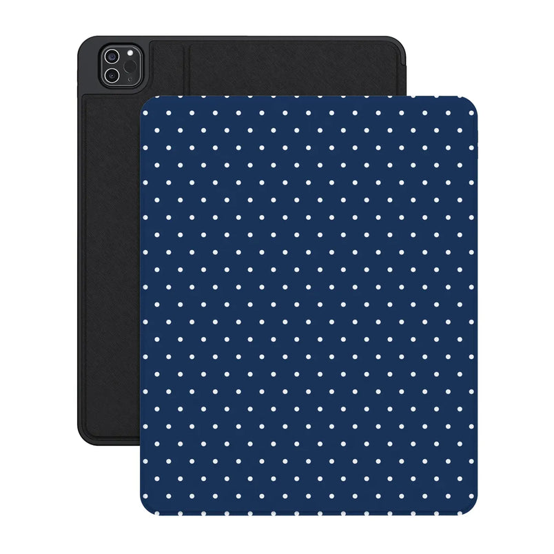 On the Dot Navy Polka Dot iPad Case | Casely