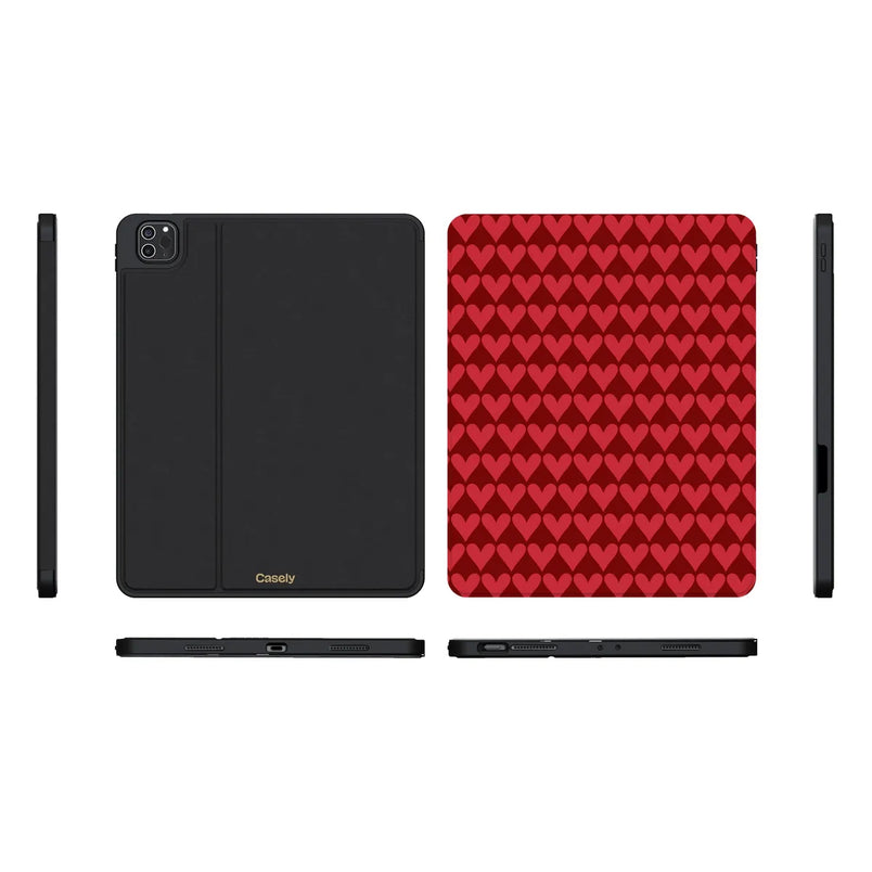 Crazy in Love Red Hearts iPad Case | Casely