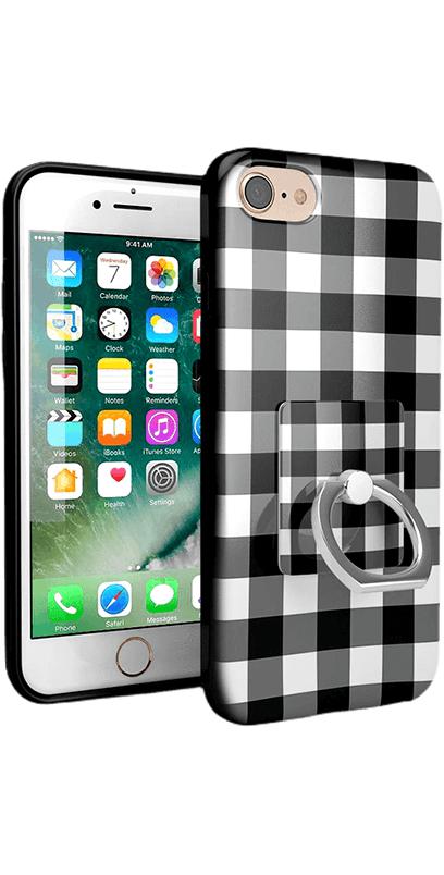 Check Me Out Checkered Patterened Phone Ring | Casely